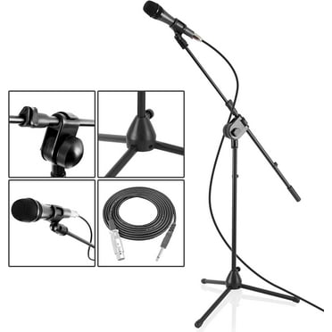 Pyle Universal Adjustable Desktop Microphone Stand - Tabletop Mic ...