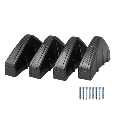 UPC 907936332918 - 4pcs Universal Shark Fins Style Black Lower Rear Car ...