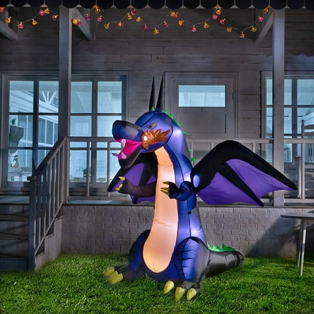 Halloween Inflatable Dragon Outdoor Decorations 6FT with Built-in LED ...