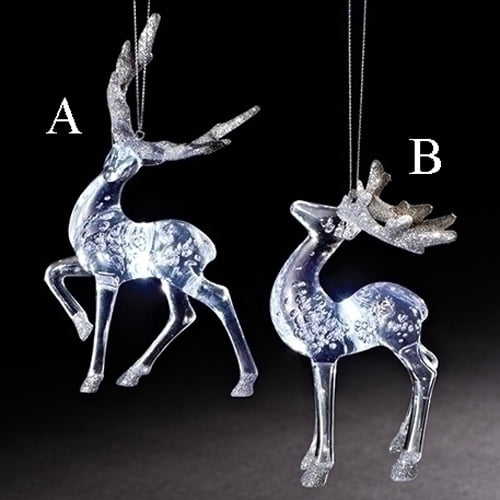 Lighted Acrylic Deer Ornament - Walmart.com
