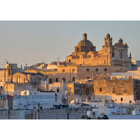 The picturesque old town of Ostuni in southern Italy, built on top of a ...