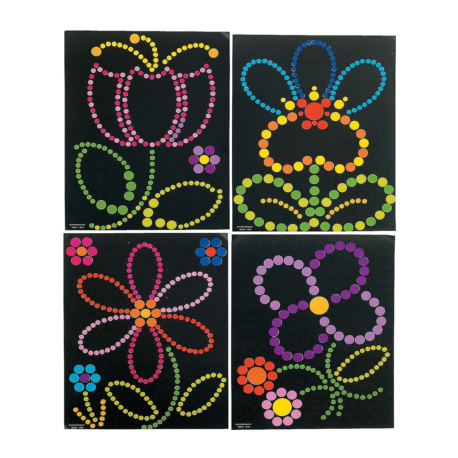Sticker Dot Art - Spring Flowers - Stationery - 12 Pieces - Walmart.com