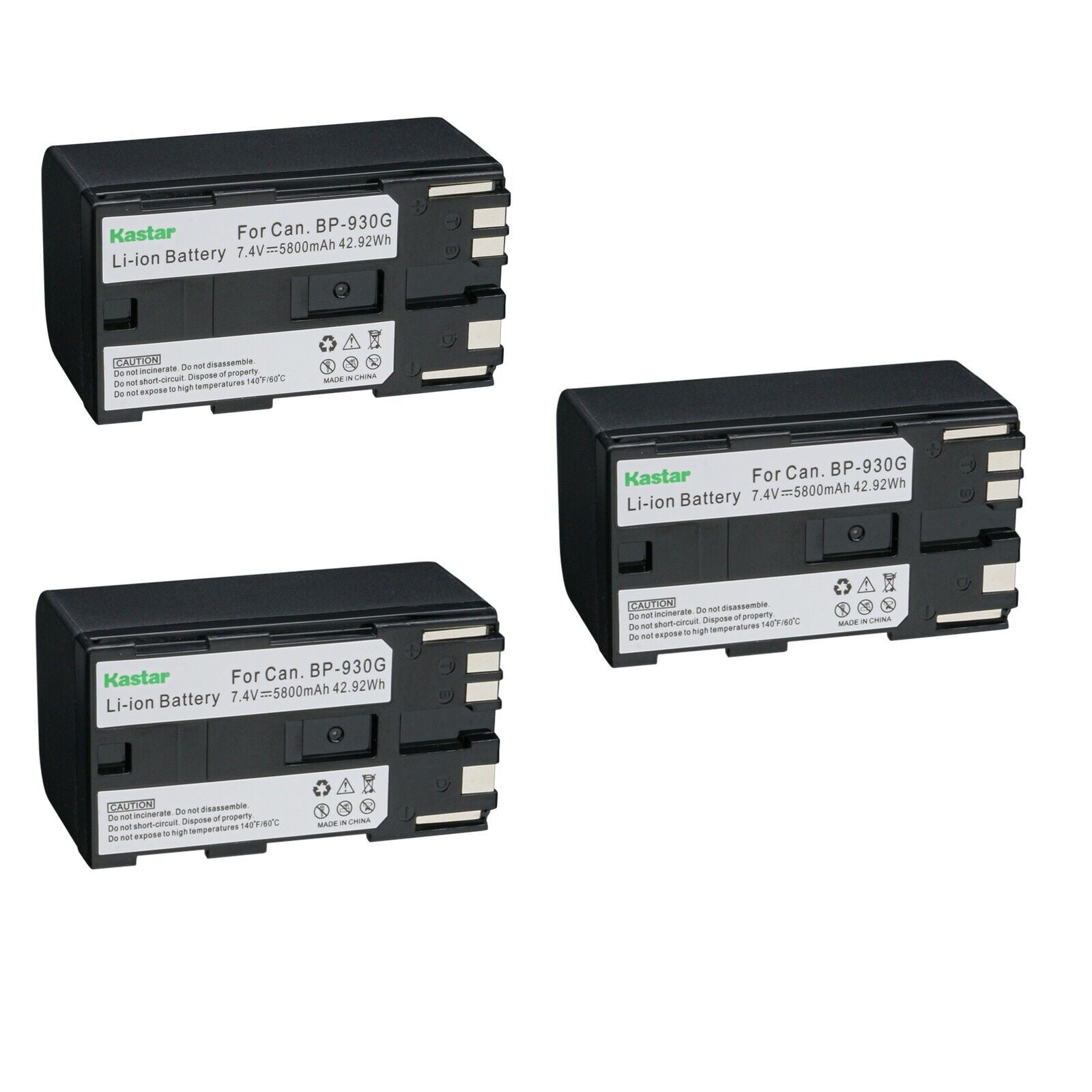 Kastar BP-930G Battery 3-Pack Replacement for Canon G10 G10Hi G15Hi G20Hi G30Hi G35Hi G45Hi ...