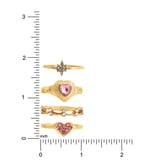 Jessica Simpson Women's Heart Rhinestone Ring Set, 5-Piece - Walmart.com