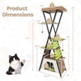 Costway 73" Wooden Multi-level Cat Tower with Elevated Perch, Large ...