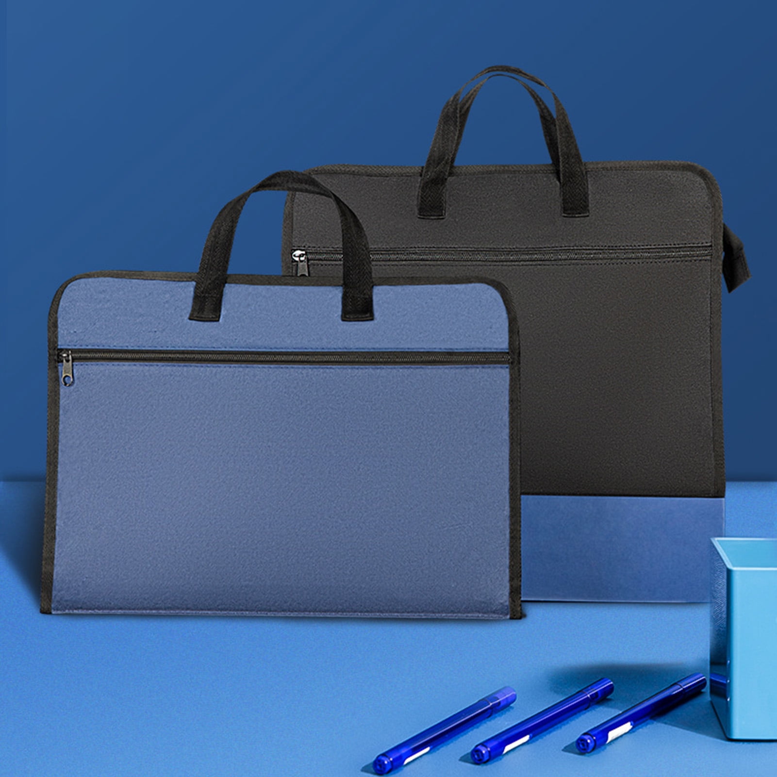 Jiaroswwei File Bag Large Capacity Double-tier Waterproof Oxford Cloth ...