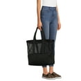 No Boundaries Beach Zip Bottom Tote - Compartments - Walmart.com