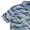 Birdie Bound Mens Blue Wave Print Short Sleeve Golf Polo Shirt Small ...