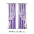 Blackout Curtains with Sheer Star Lace Overlay, Double Layer Thermal ...