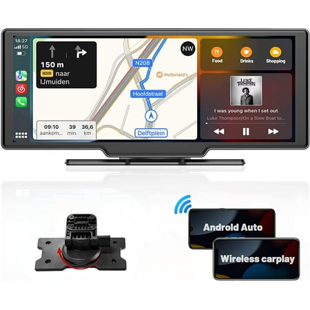 Portable Car Stereo Bluetooth with 9.3 Inch Touchscreen, Wireless Apple ...