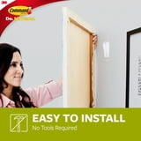Command Canvas Hanger, Large, Holds 3 lb, White, 1 Canvas Wall Hanger ...