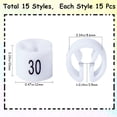 225Pcs 15 Style 24-38 Plastic Clothing Trouser Size Markers Clothes ...