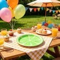 Disposable Paper Plates for Birthdays and Picnics - Sturdy Fruit Print ...