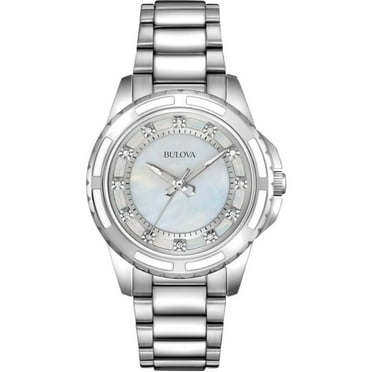 Bulova Women's Rubaiyat Rose Gold-Tone Diamond Watch - Walmart.com