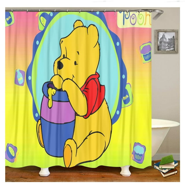 Shower Curtain L 180 180cm Winnie The Pooh Bathroom Decor Winnie The