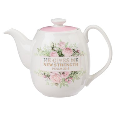 Believe Pink Butterfly Blessings Tea Pot - Mark 9:23 - Walmart.com