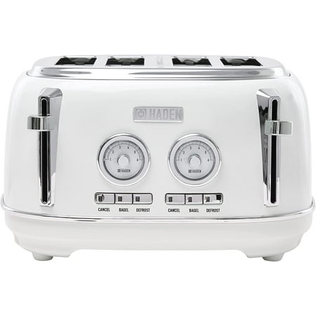 HC Dorset 75101 Stainless Steel 1500W Retro Toaster 4 Slice Wide Slot w ...