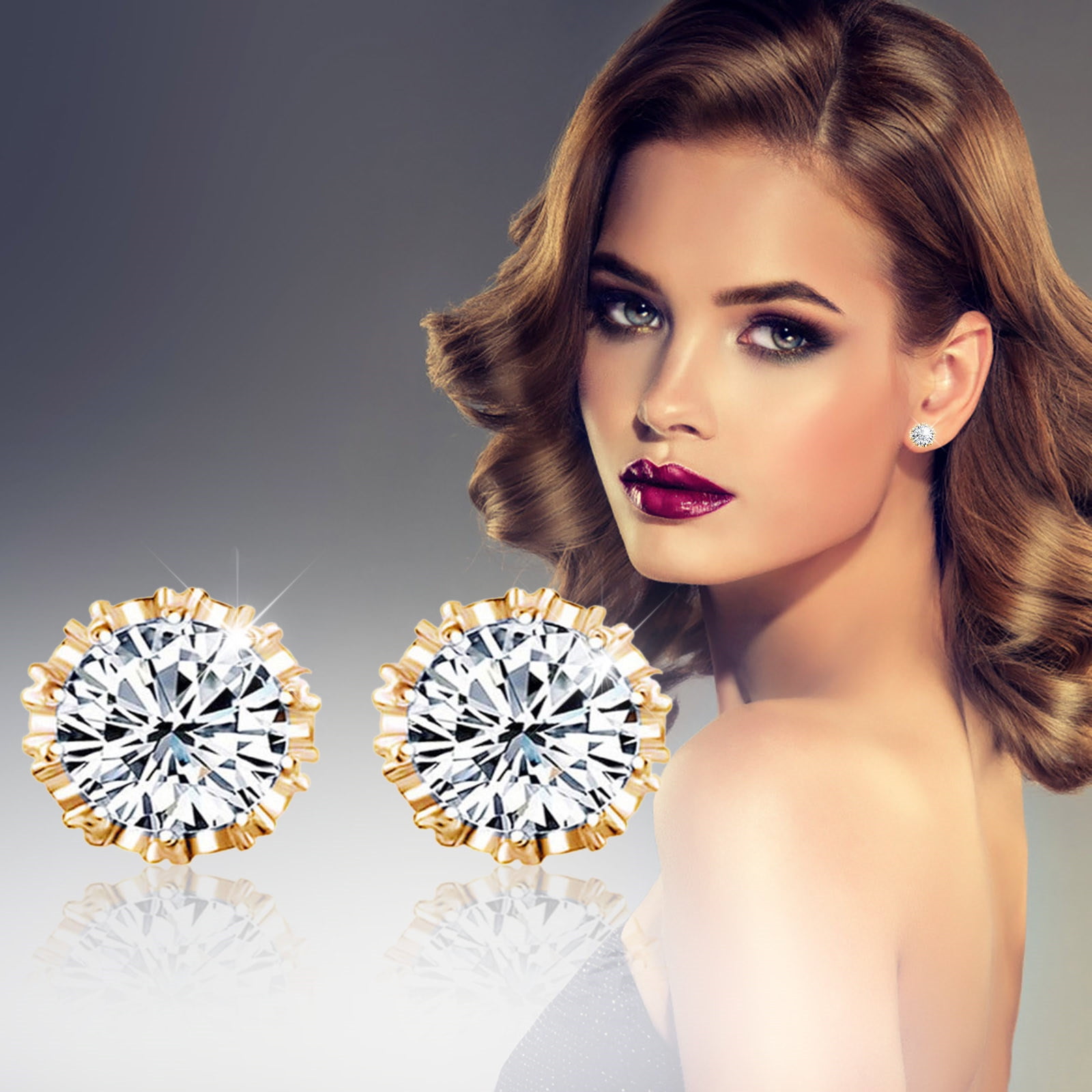 Click here for Smihono Up To 65 Off Fashion Diamond Stud Earrings... prices