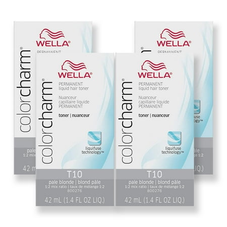 Wella Color Charm T10 Pale Blond Permanent Liquid Hair Toner 42 ml, 1.4 ...