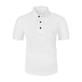 Antinious Men Solid Ice Silk Texture Collar Short Sleeve Breathable ...