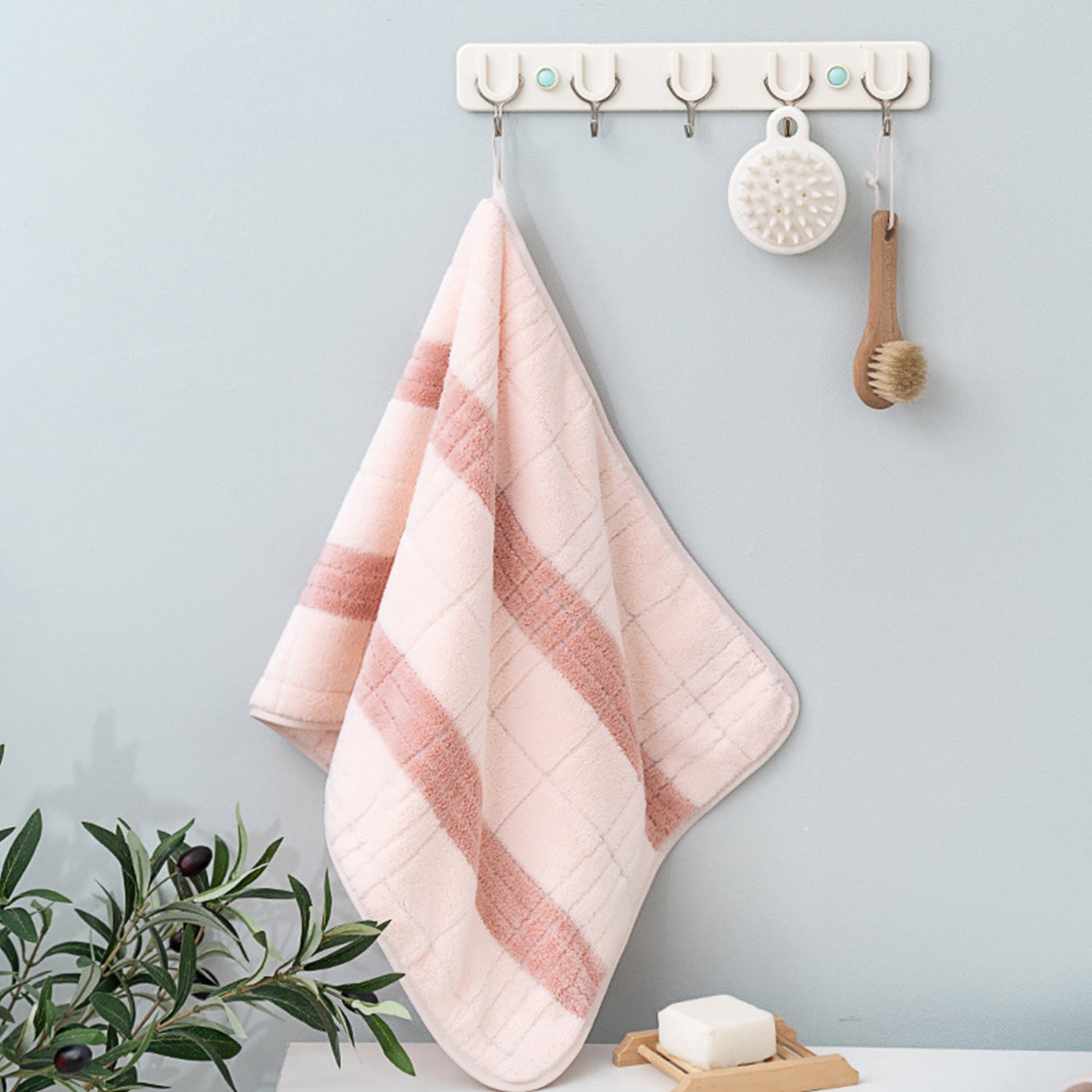 Bathroom Bath Shower Towels Soft Fluffy Beach Towels Coral Fleece Salon ...