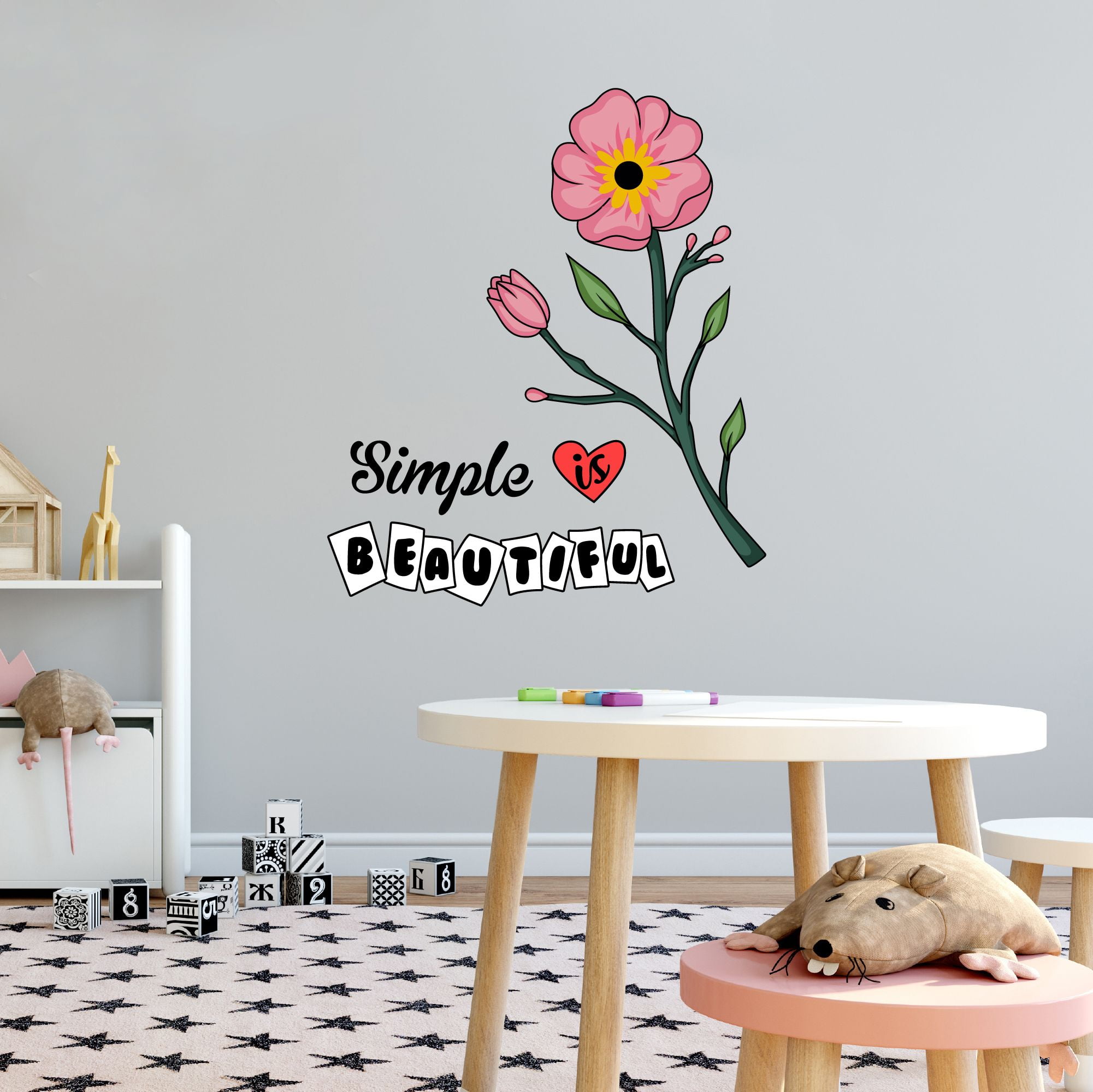 Home Wall Decal - Simple is Beautiful - Beautiful Quote Design ...