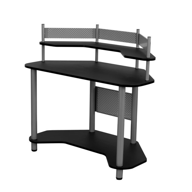 Pewitt Corner Desk, Top Material Details: Steel, 4 Floor levelers for ...