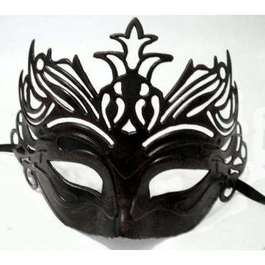 Dark Antique Red Venetian Laser Cut Mardi Gras Masquerade Half Mask ...