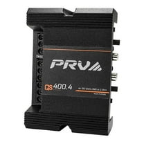 PRV Audio QS400.4 4-Channel Vehicle Audio Amp, 4 x 100W RMS at 2 Ohm ...