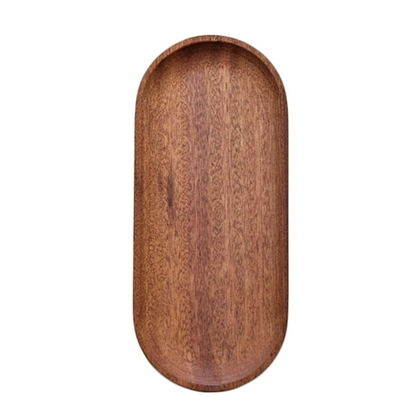 Wood Serving Tray Kitchen Food Dessert Plates Bathroom Long Vanity ...