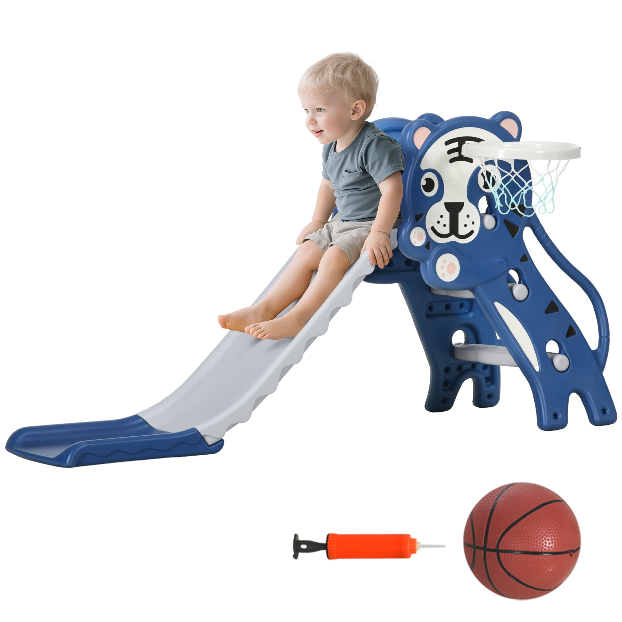 Click here for Qaba 3 In 1 Toddler Slide For Indoor With Basketba... prices