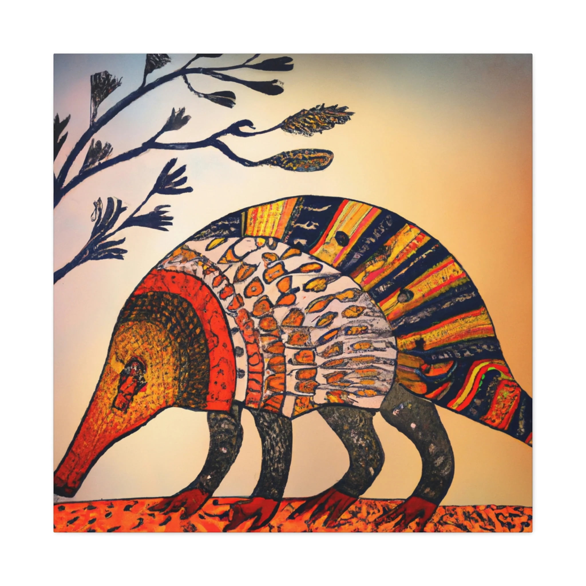 Amaizng Armadillo Art - Canvas - Walmart.com
