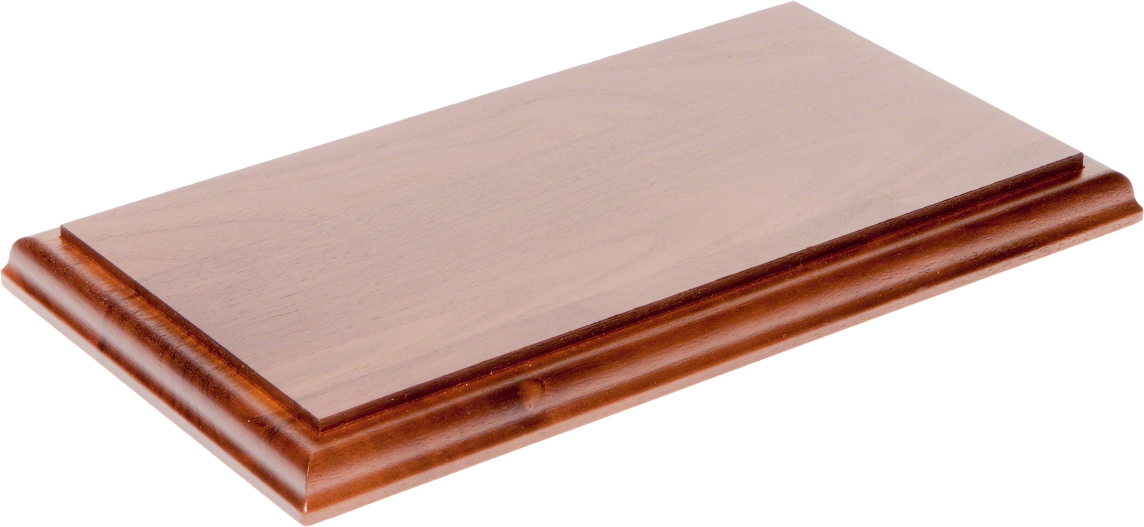 Plymor Solid Walnut Rectangular Wood Display Base with Ogee Edge ...