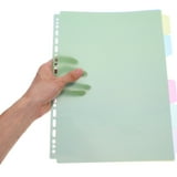 Hemoton 6PCS Binder Dividers Page Dividers A4 Binder Dividers with Tabs ...