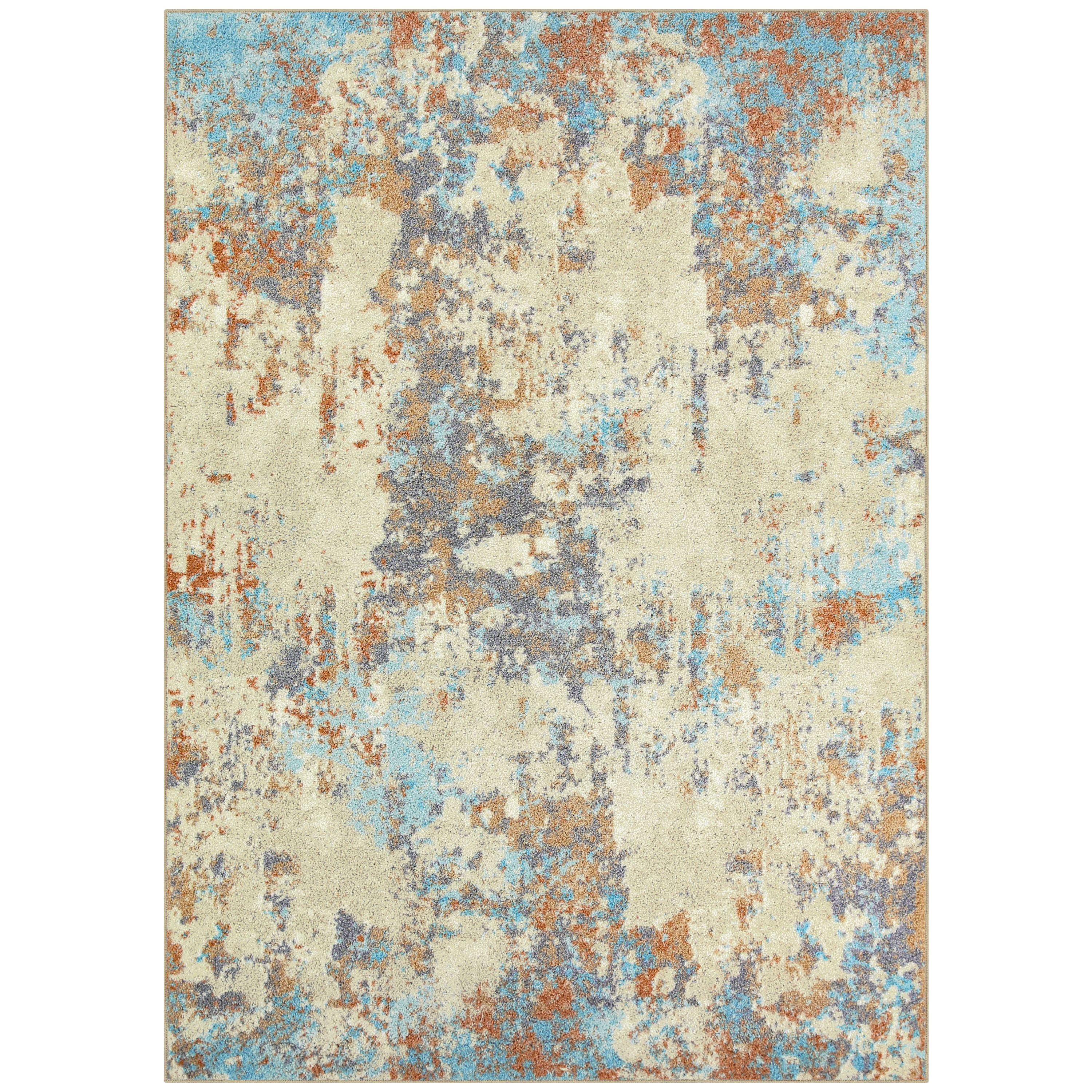 Maples Rugs Horizon Textured Print Indoor Area Rug, Multicolor, 5' x 7 ...