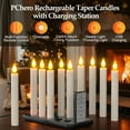 PChero Rechargeable Flameless Taper Candles with Remote Timer ...