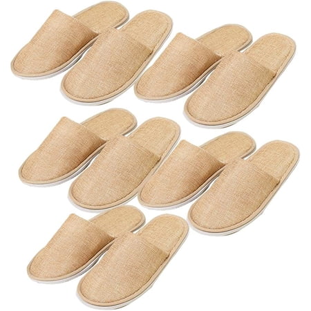 5 Pairs Unisex Deluxe Disposable Slippers Closed Toe Spa Slippers ...
