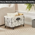 22"Collapsible Laundry Baskets with Wheels,Laundry Hamper with ...