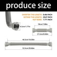Double Flexible Drain Pipe Adjustable P Trap Strong Plumbing Under Sink ...