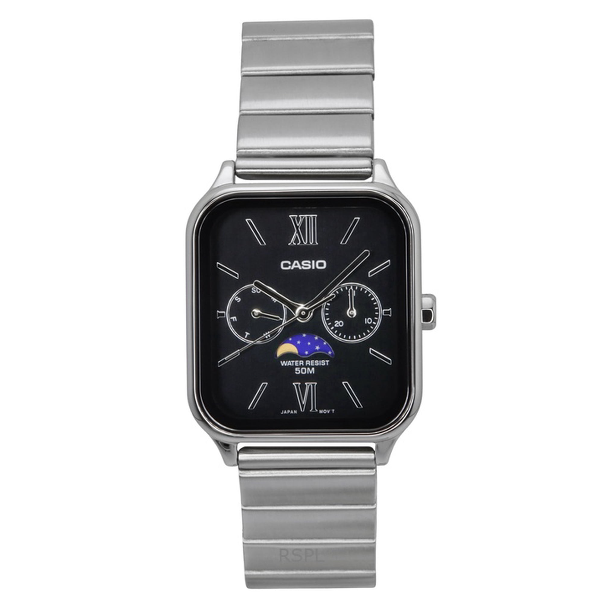 Click here for Casio Standard Analog Moon Phase Stainless Steel B... prices