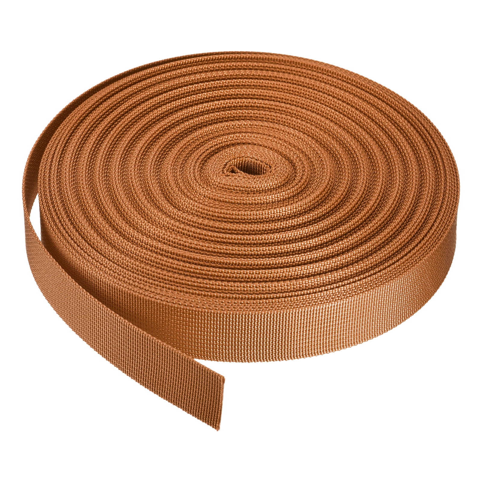 Flat Nylon Webbing Strap 1 Inch 25 Yards Dark Brown for Backpack ...