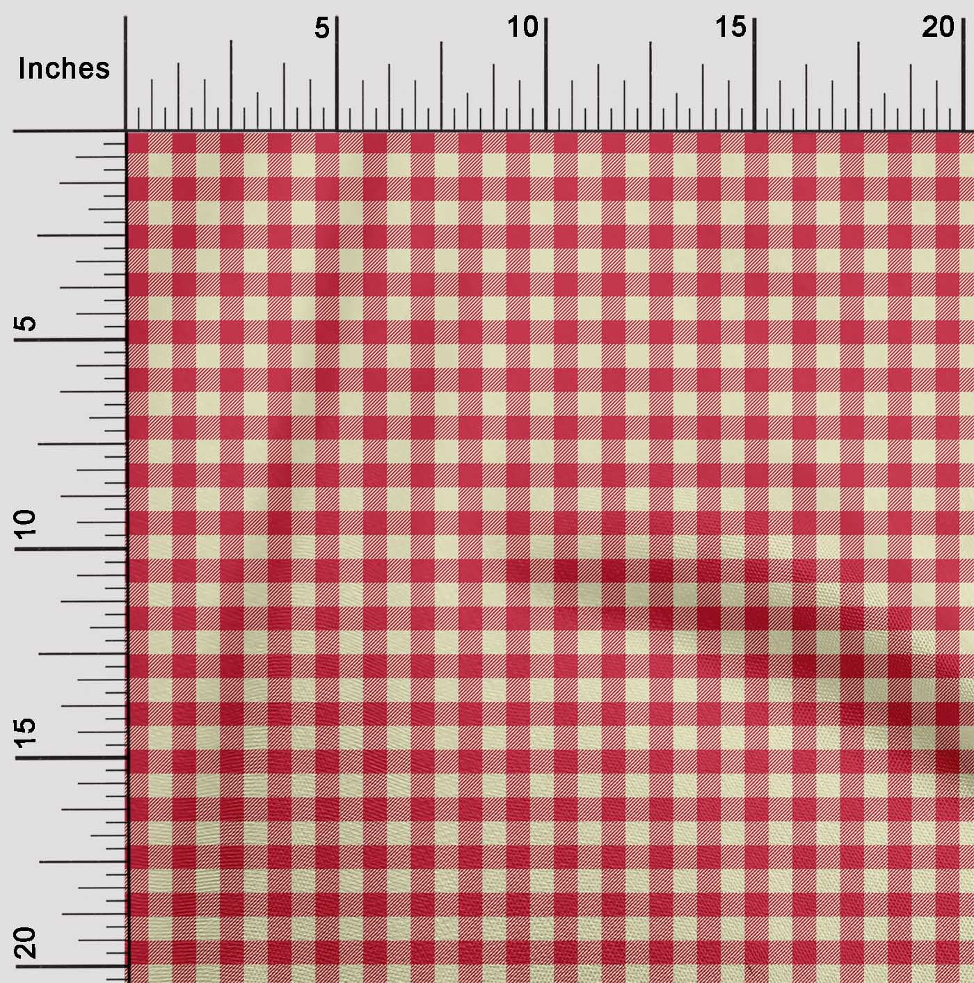 oneOone Cotton Silk Fabric Gingham Check Print Fabric By The Yard 42 ...