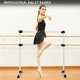 Goplus Portable Ballet Barre 4ft Freestanding Adjustable Double Dance ...