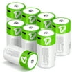 8 Pack D Cell Rechargeable Batteries 10000mAh 1.2V Ni-Mh D Size ...