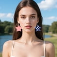 250 Anniversary Usa Decorations,Patriotic Leather Earrings for Women ...