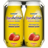 DanActive Probiotic Dailies Strawberry Dairy Drink, 3.1 Oz., 8 Count ...