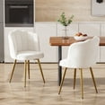 VECELO Modern Velvet Dining Chairs Set of 2, Upholstered Kitchen Chairs ...