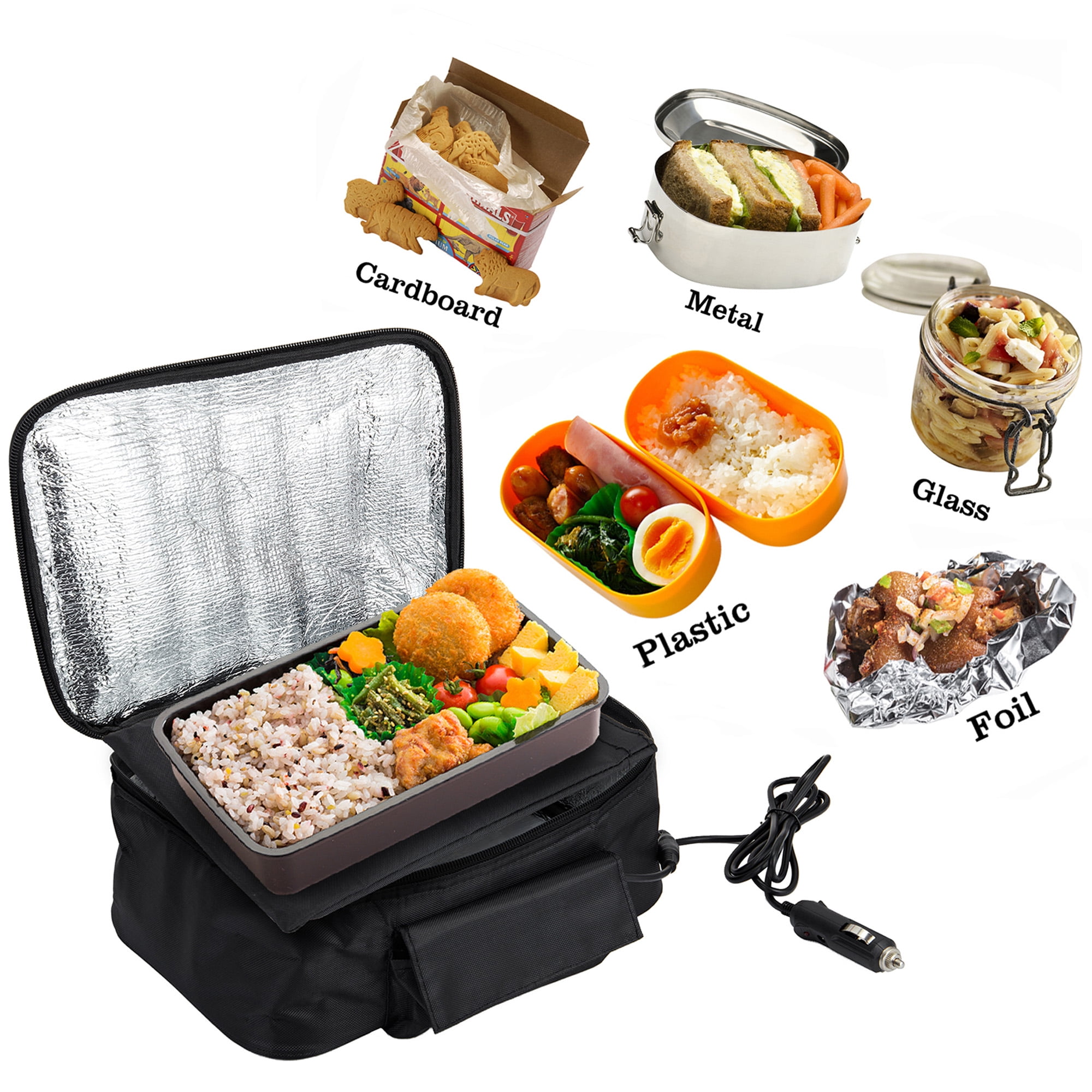 Portable Oven 12V Car Food Warmer Mini Oven Heated Lunch Box for Car ...