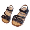 Auroural Girls Non-Slip Sandals Toddler Girls Flower Sandals Open Toe ...