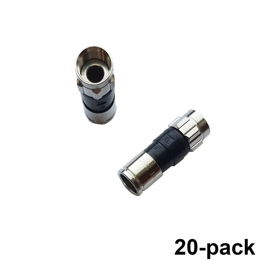 PPC EX6XL Plus Universal RG-6 Compression Connector - 20 Pack - Walmart ...